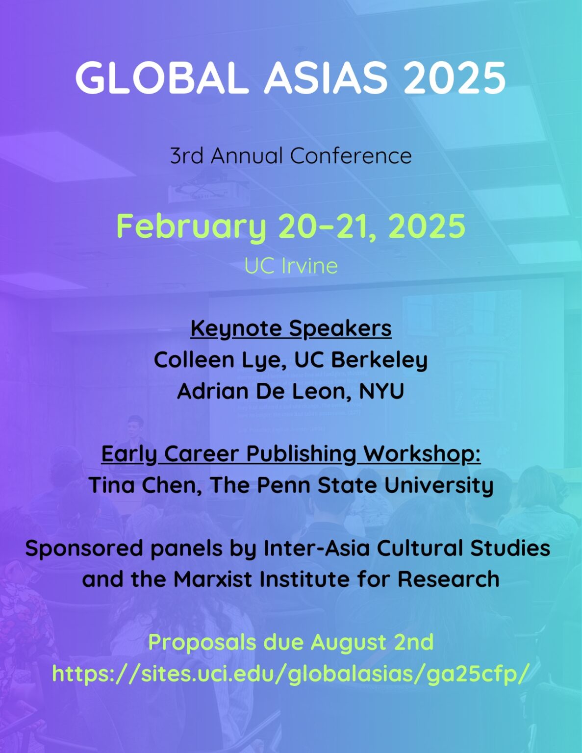 Call for Papers: UCI Global Asias 2025 – Inter-Asia Cultural Studies